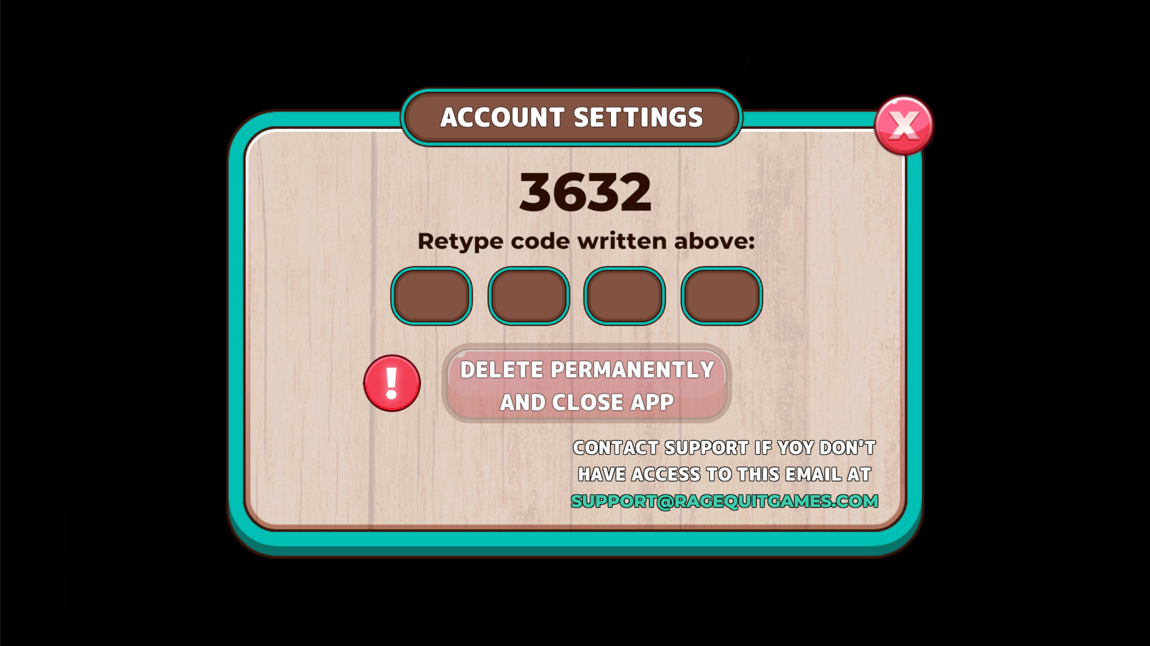 [Cat Simulator 2] I want to delete my account. – Rage Quit Games Support